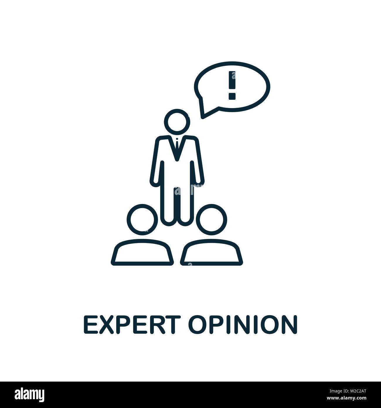 Expert Opinion outline icon. Thin line concept element from business management icons collection ...