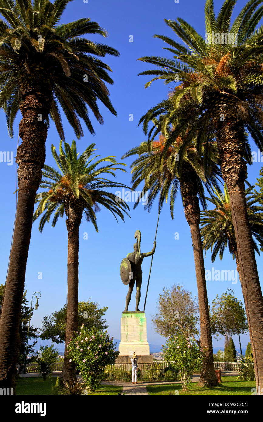 Statue of Victorious Achilles, Achilleion Palace, Corfu, The Ionian ...
