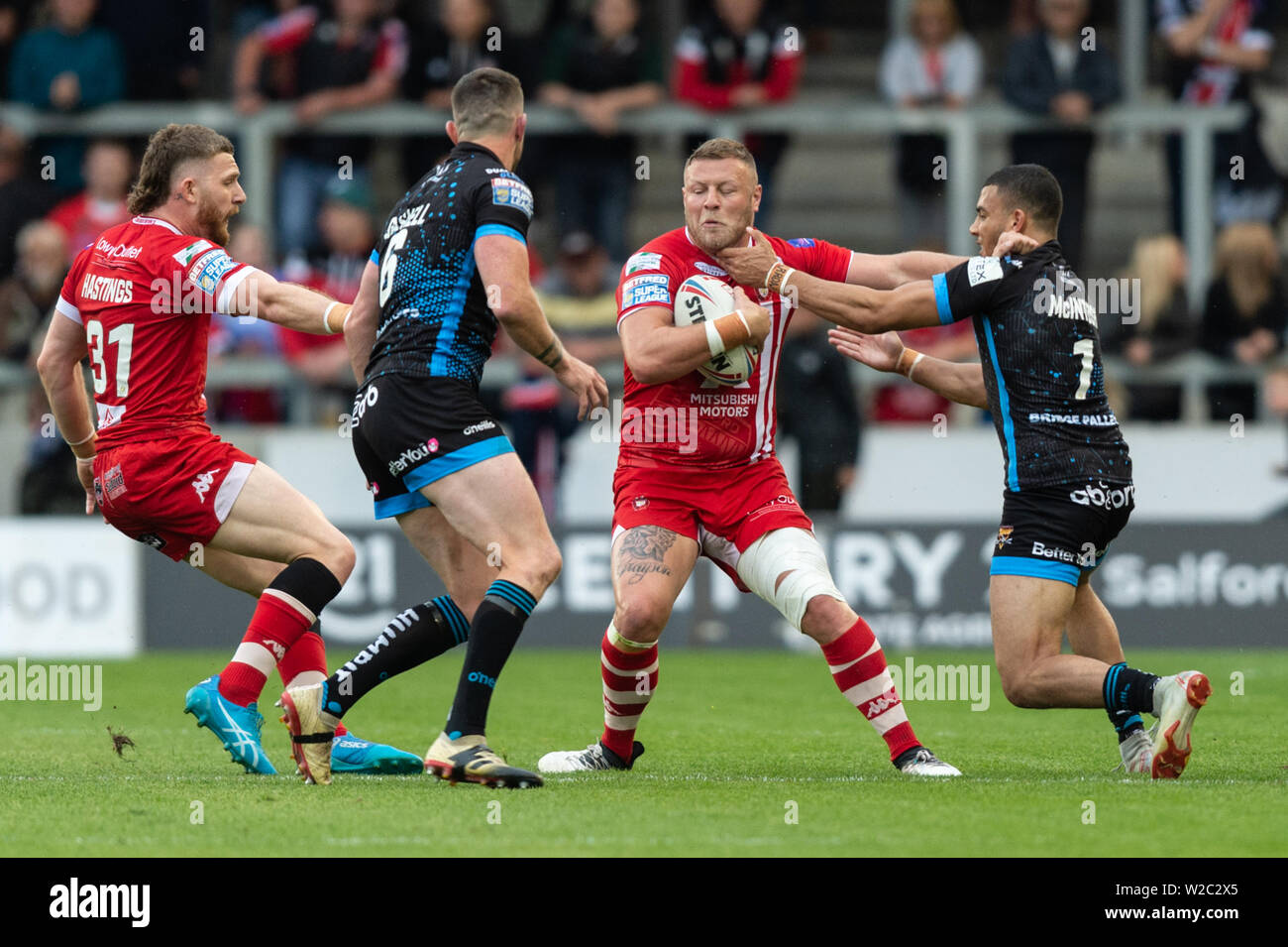 4th July 2019 , AJ Bell Stadium, Salford, England; Betfred Super League, Round 21, Salford Red ...