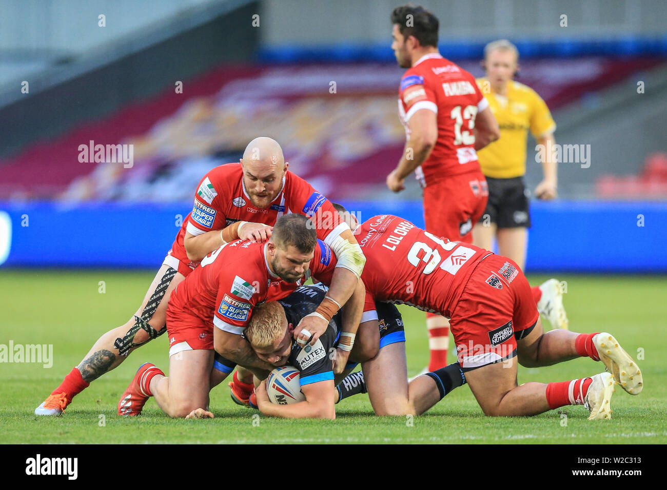 4th July 2019 , AJ Bell Stadium, Salford, England; Betfred Super League, Round 21, Salford Red ...