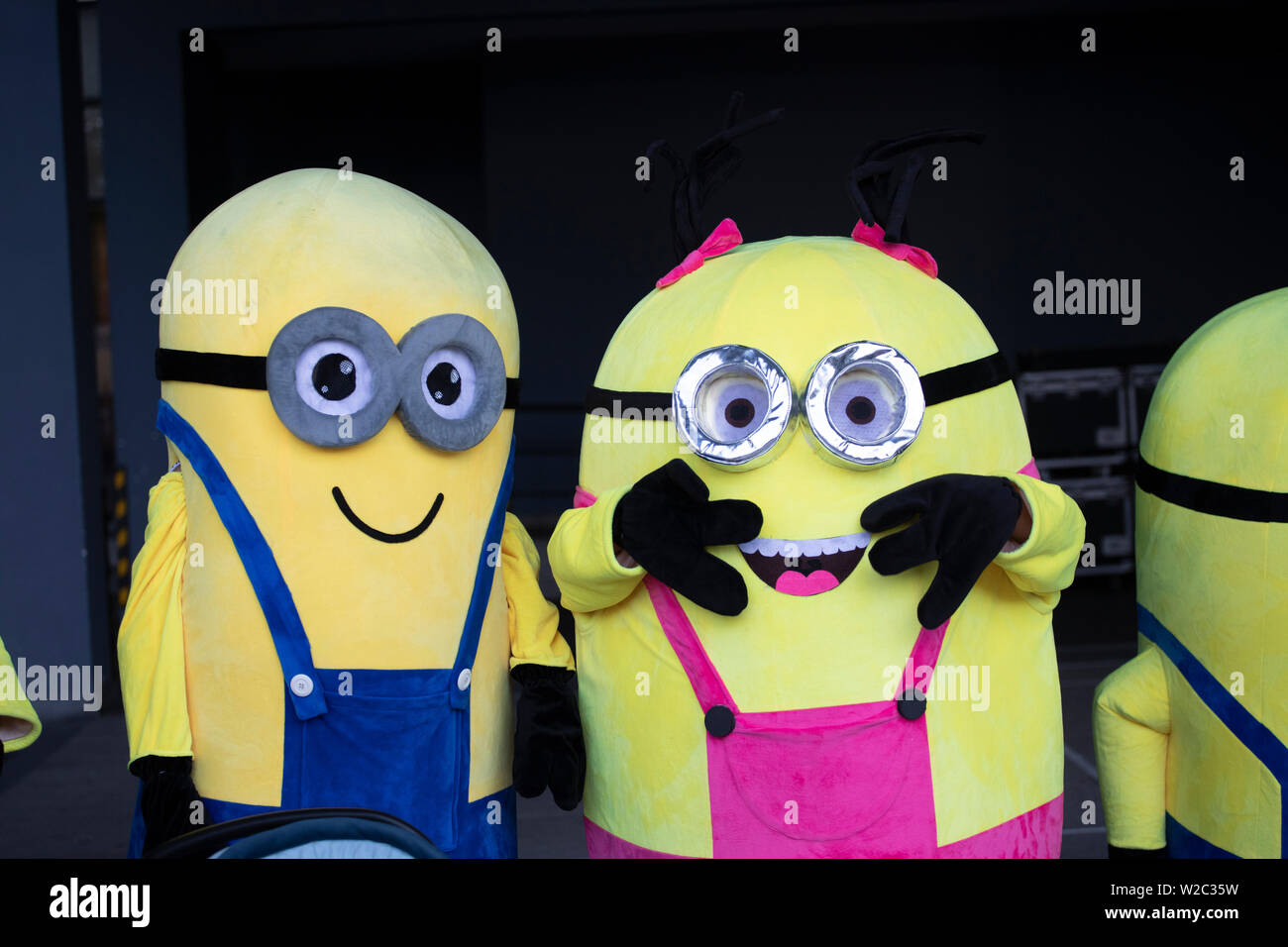 Funny Yellow Guys at a public children's event in Vietnam Stock Photo ...