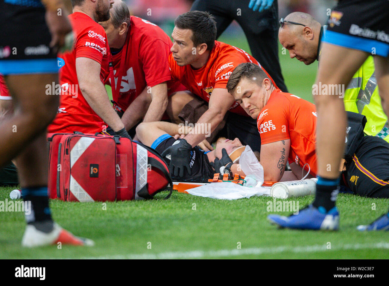 4th July 2019 , AJ Bell Stadium, Salford, England; Betfred Super League, Round 21, Salford Red ...