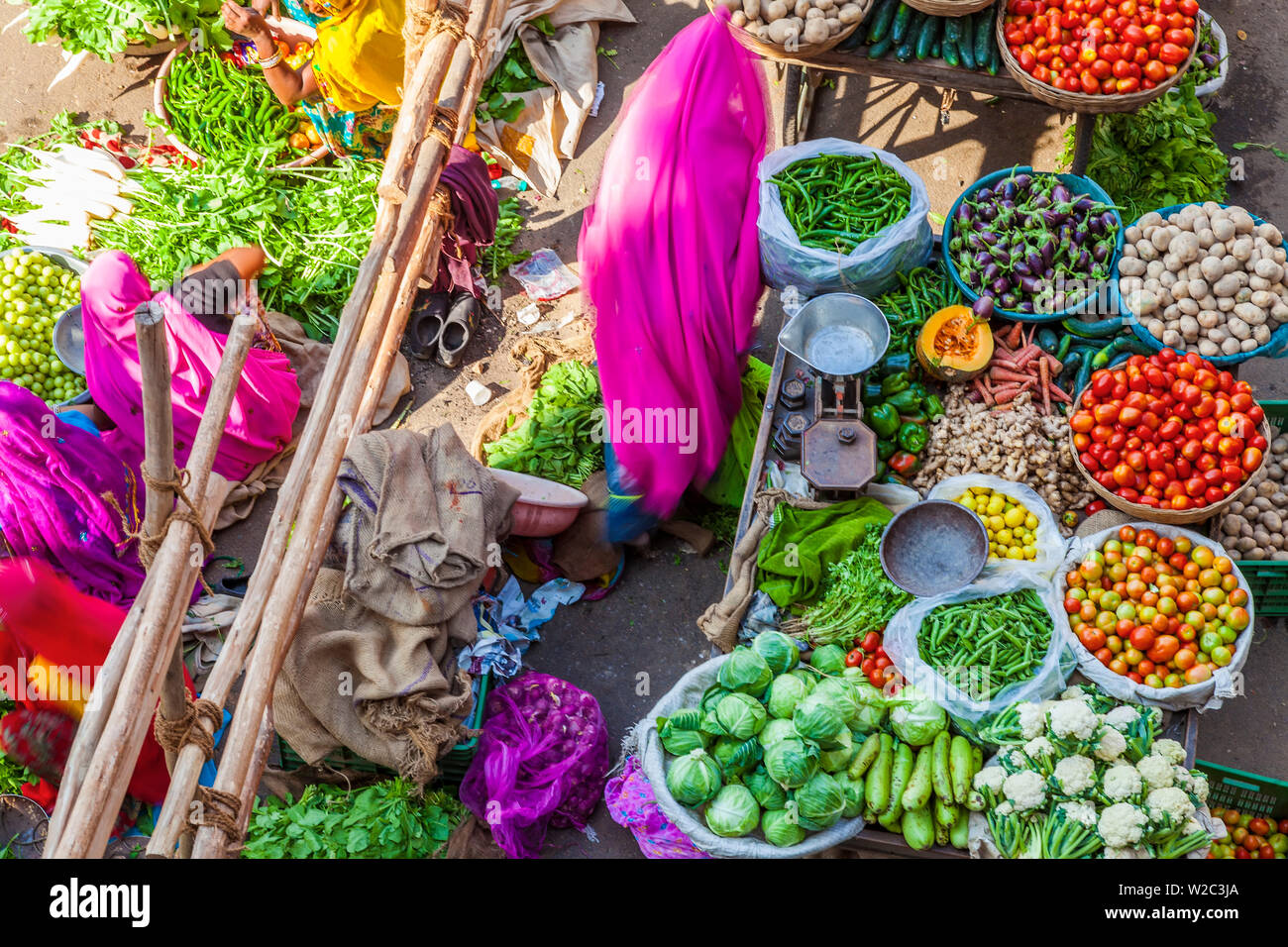 Vegetable market, Pushkar, Rajasthan State, India Stock Photo - Alamy