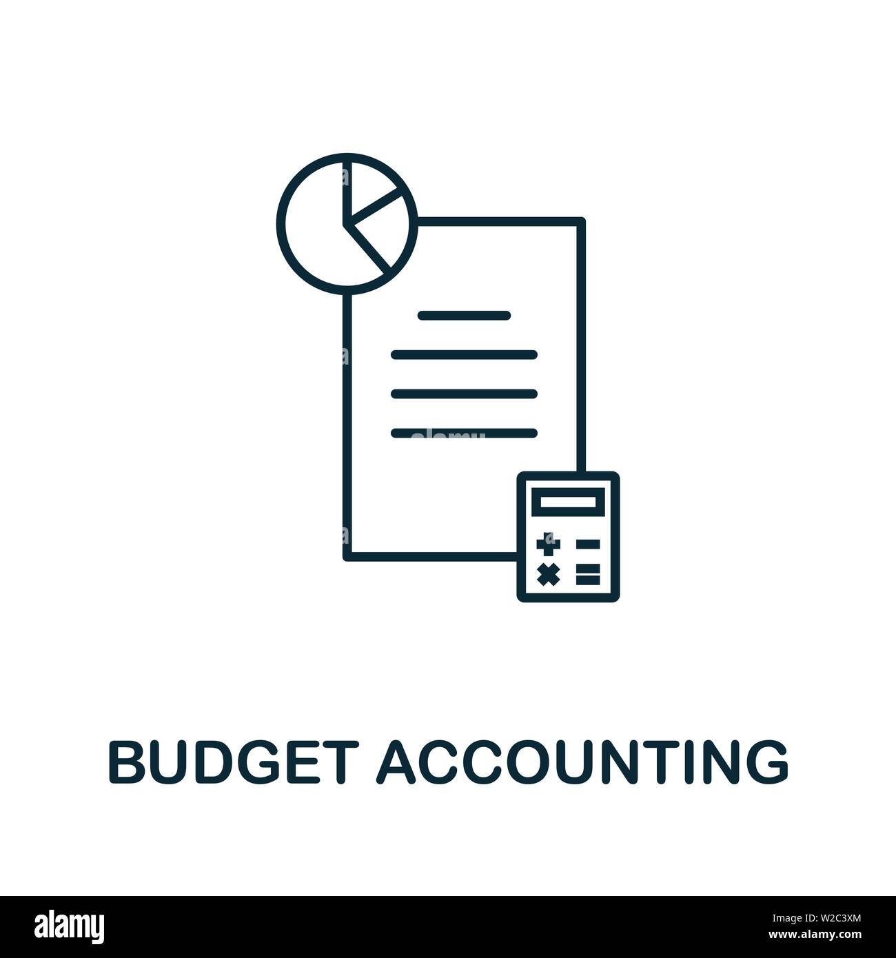 Budget Accounting outline icon. Thin line concept element from business ...