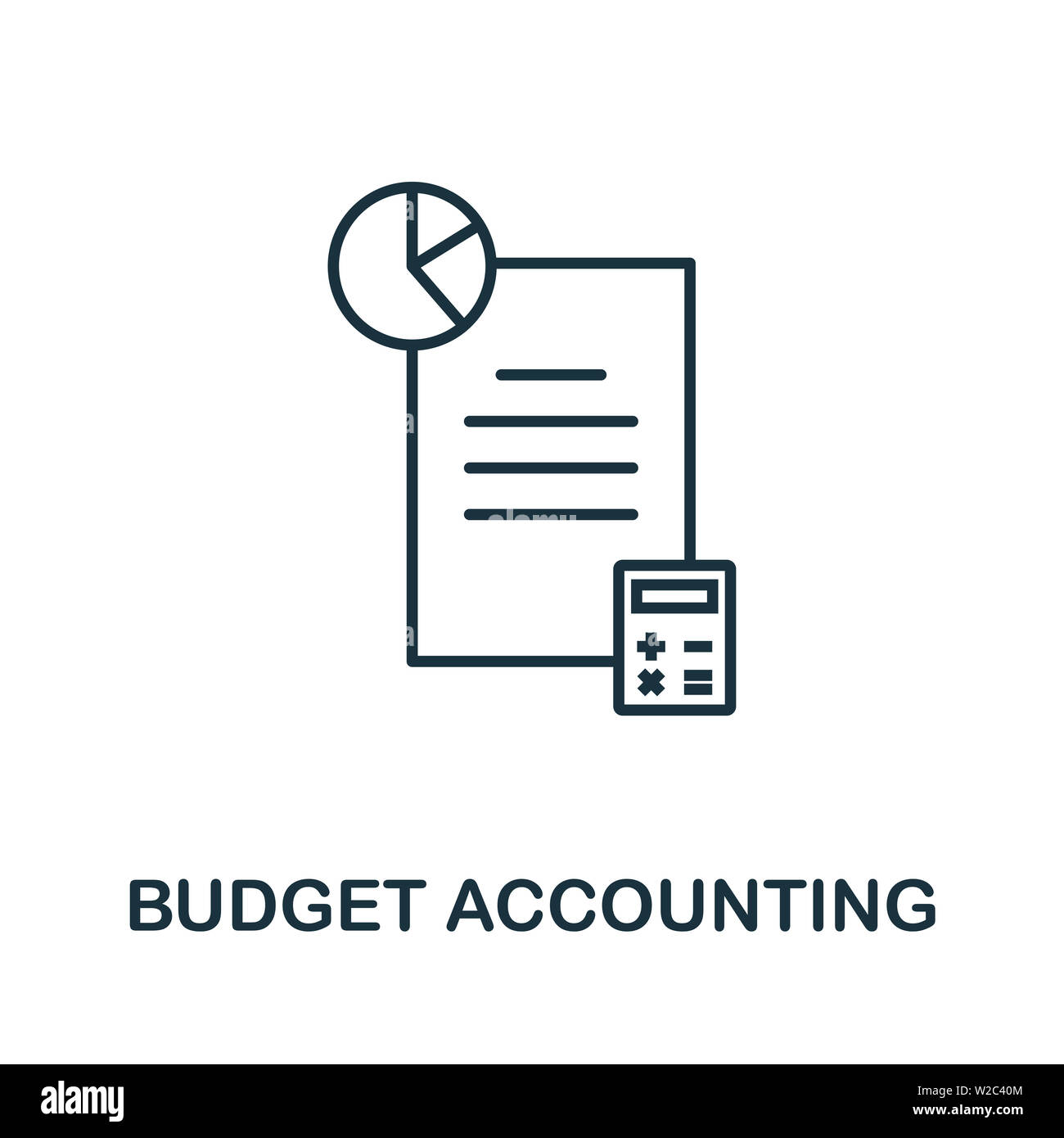 Budget Accounting outline icon. Thin line concept element from business ...