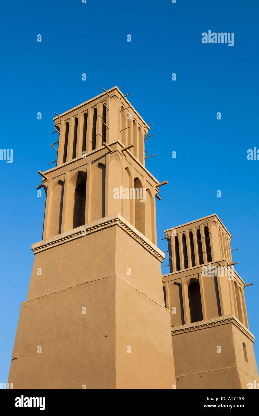 Iran, Central Iran, Yazd, traditional badgirs, wind towers Stock Photo ...