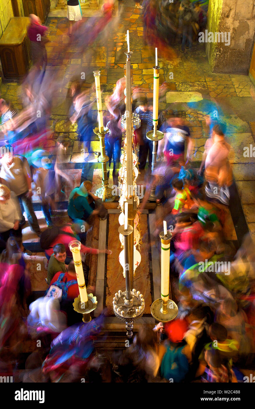 Stone Of Unction, Interior Of Church Of The Holy Sepulchre, Jerusalem ...