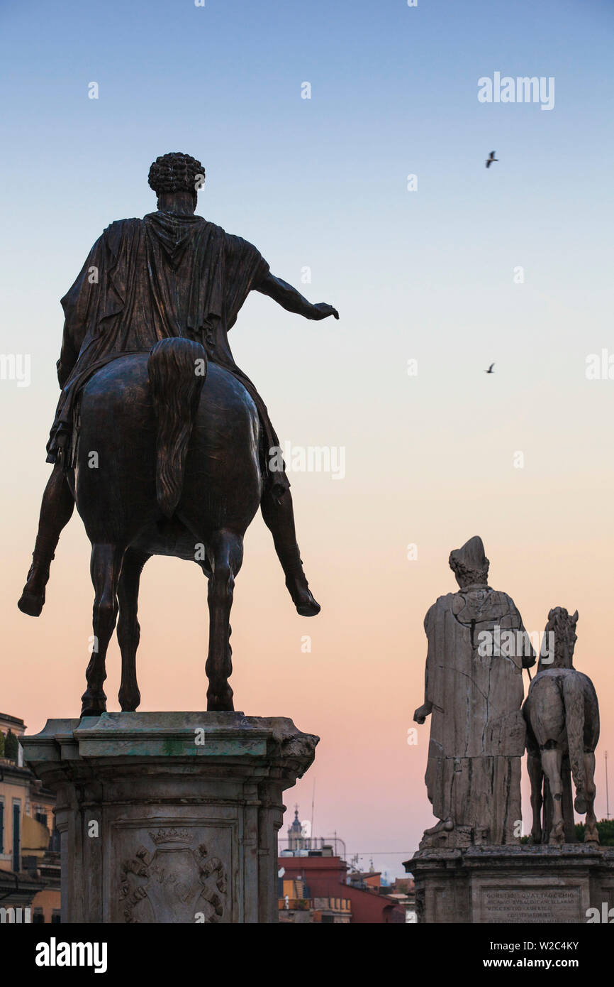 Italy, Lazio, Rome, Capitol Hilll, Equestrian statue of the Roman ...