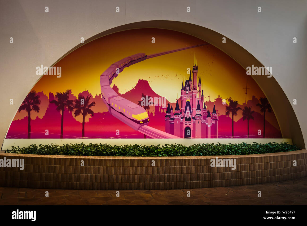 Tokyo, Japan - May 9, 2019: Taking Tokyo Disney Resort Line monorail to ...