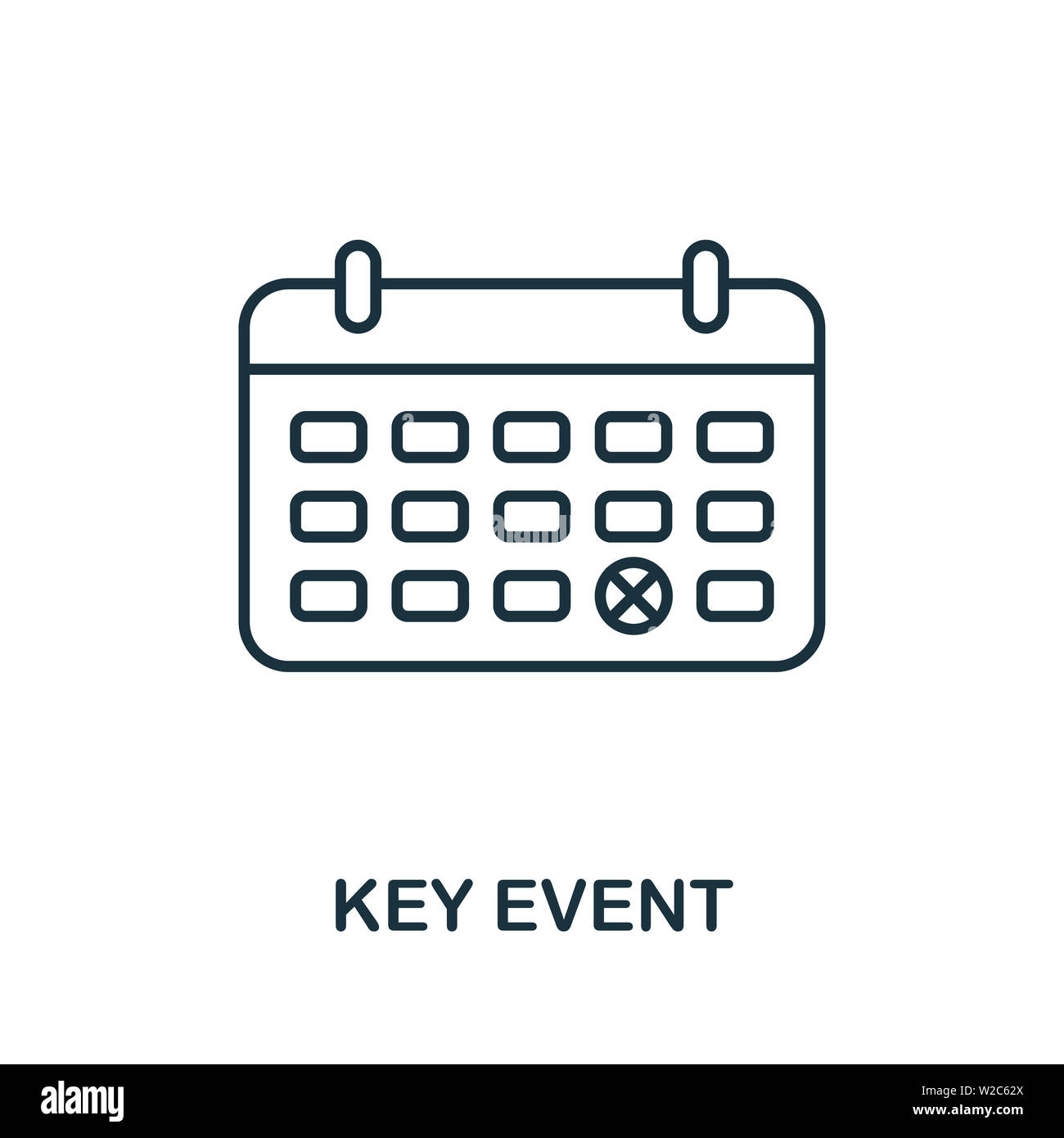Key Event outline icon. Thin line concept element from business ...