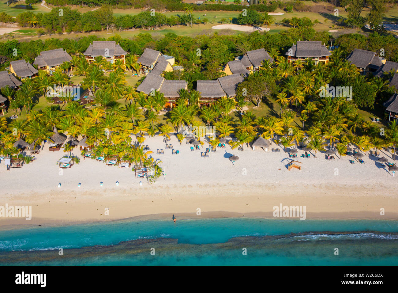 Aerial view of beachcomber island hi-res stock photography and images ...