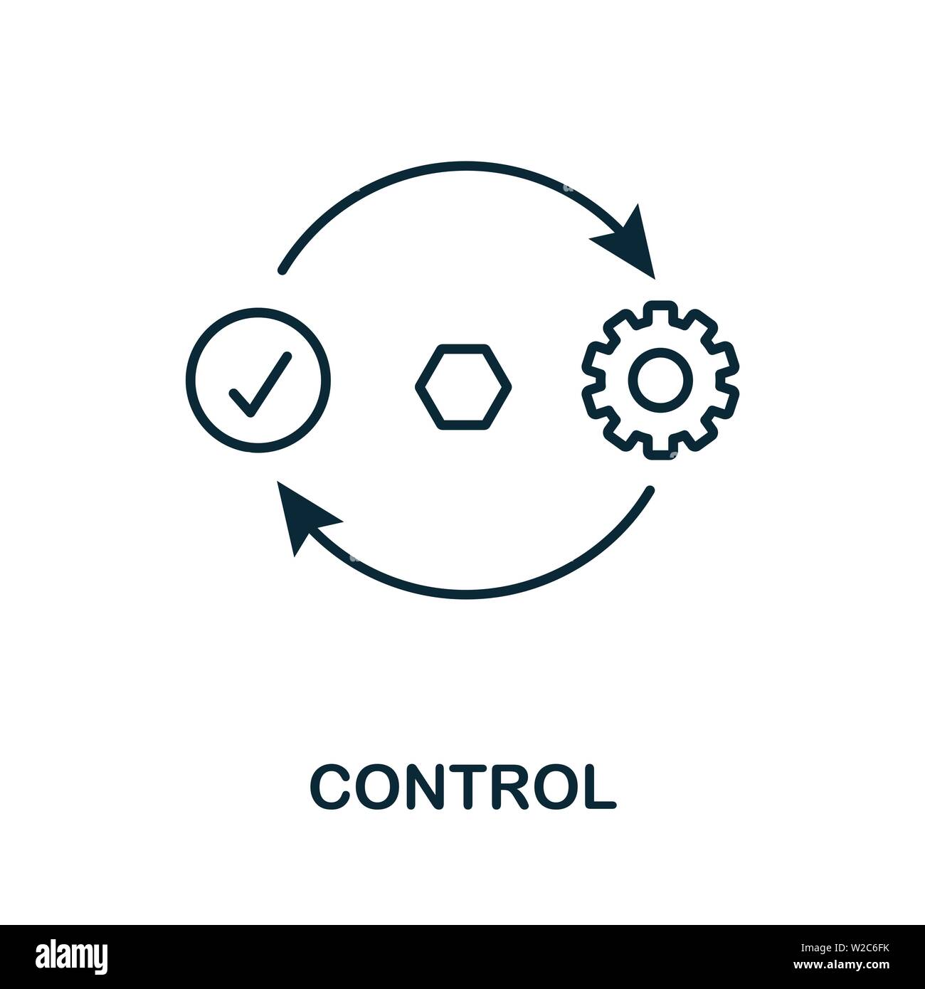 Control Outline Icon Thin Line Concept Element From Business