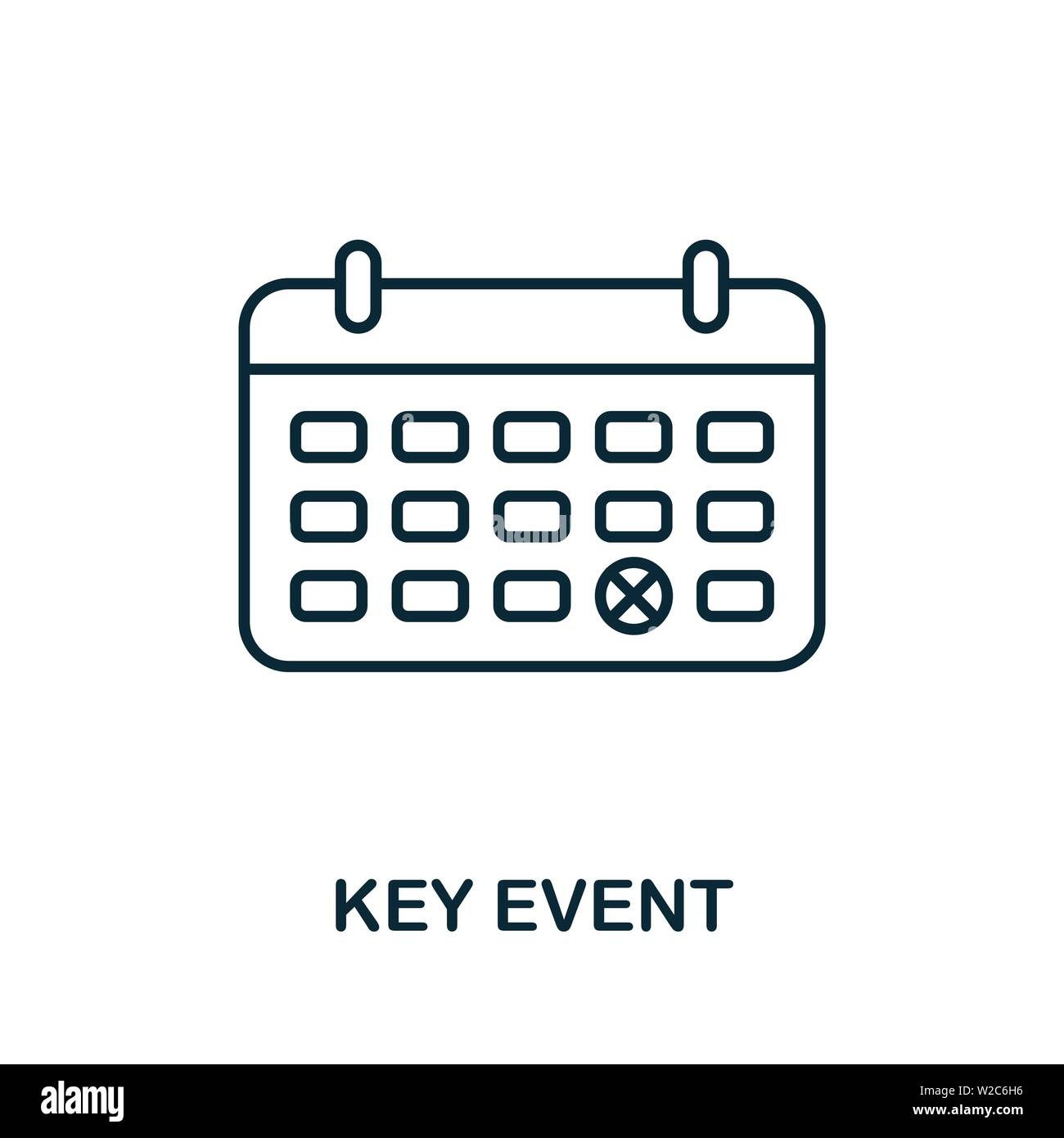 Key Event Outline Icon Thin Line Concept Element From Business key-event-outline-icon-thin-line-concept-element-from-business