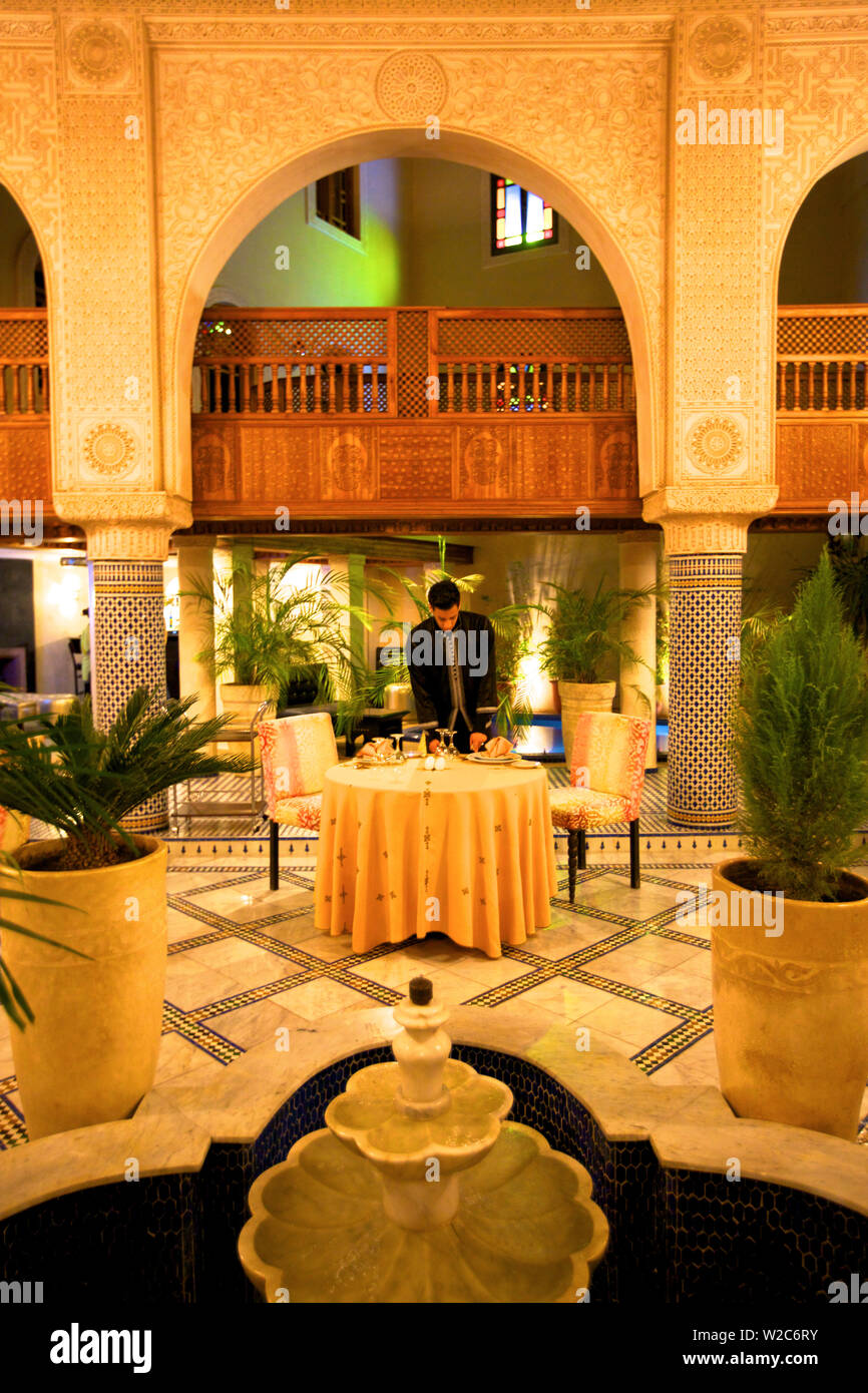 Restaurant, Riad, Fez, Morocco, North Africa Stock Photo - Alamy