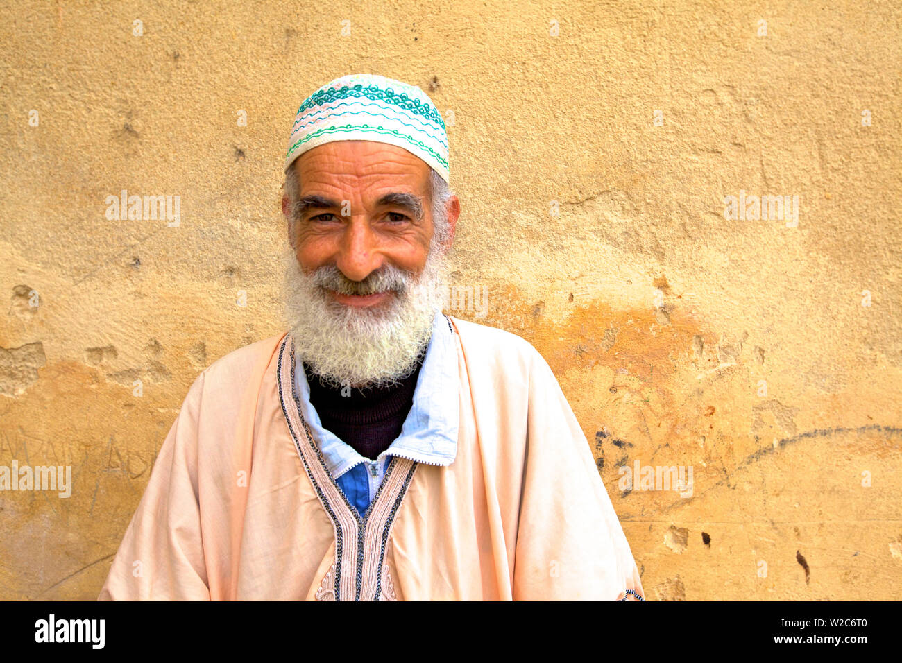 Man In Traditional Costume In Medina, Fez, Morocco, North Africa Stock ...