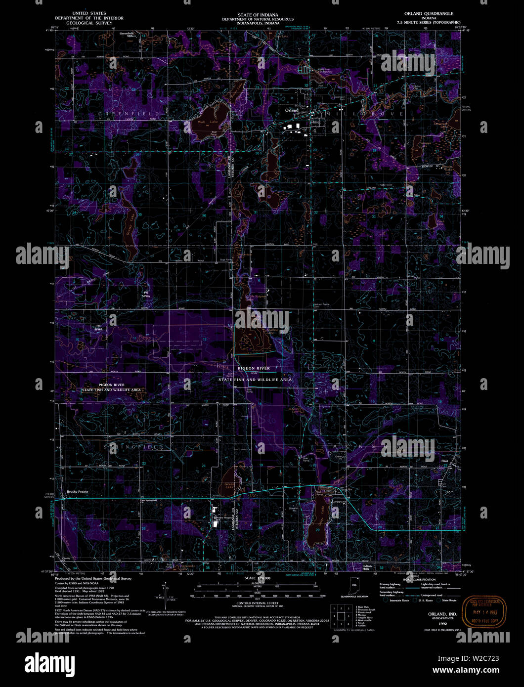 Map of orland hi-res stock photography and images - Alamy