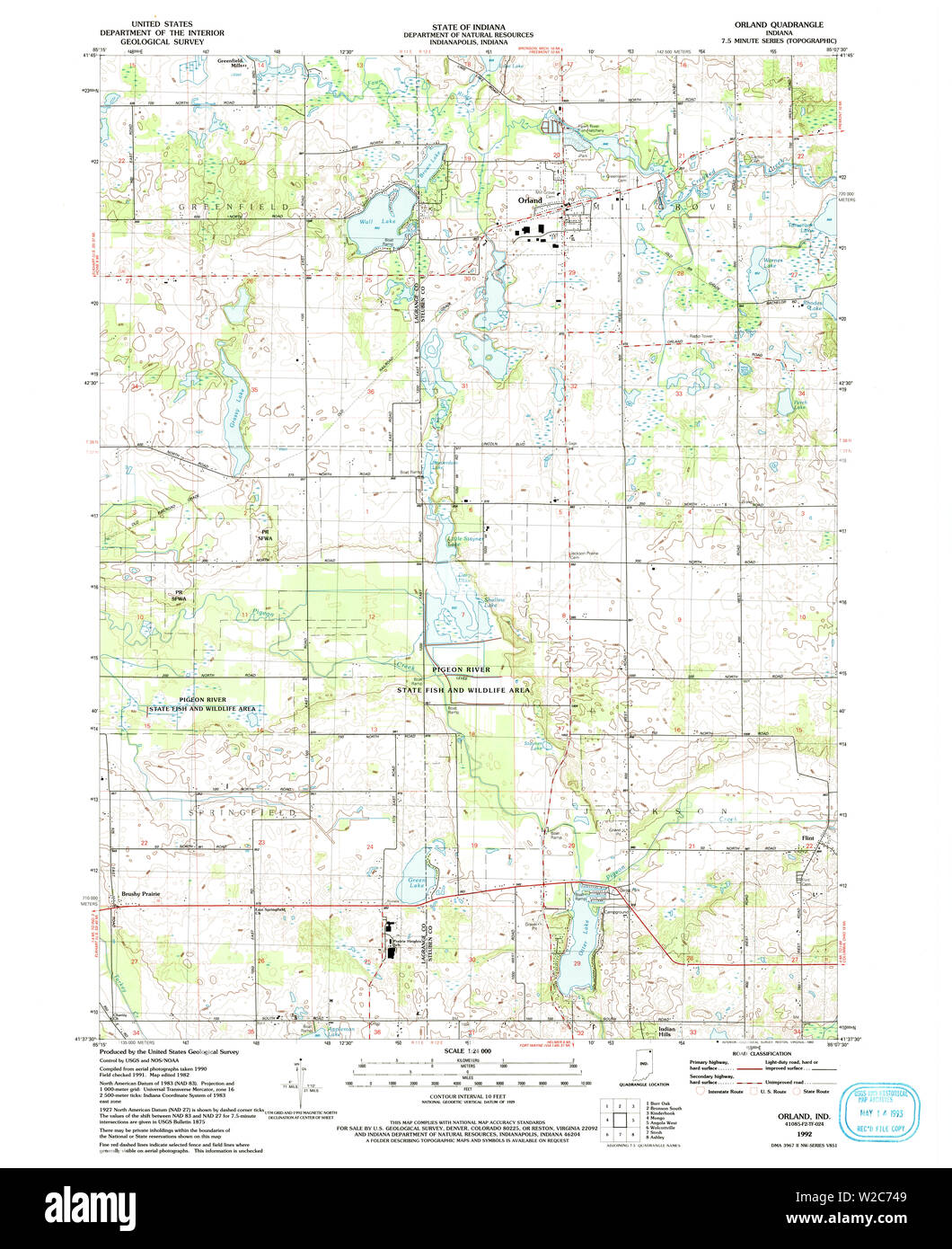 Map of orland Cut Out Stock Images & Pictures - Alamy