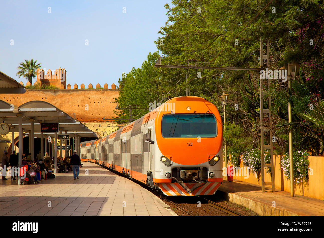 Train Arriving at Rabat Ville Train Station, Rabat, Morocco, North ...