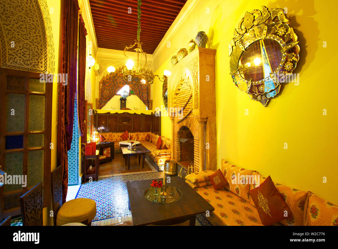 Interior of Riad, Rabat, Morocco, North Africa Stock Photo - Alamy