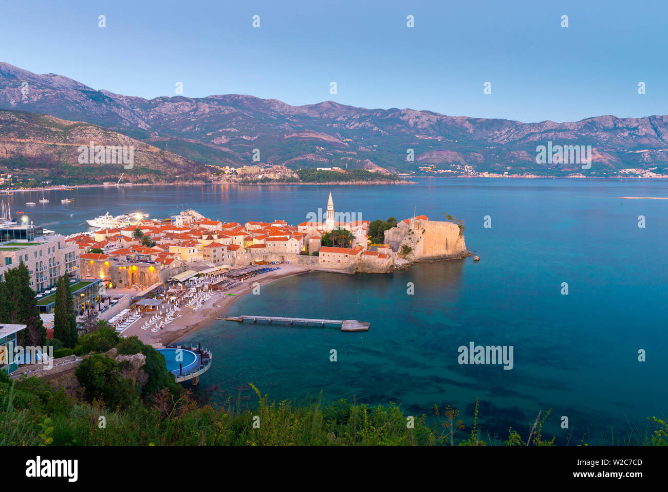 Montenegro, Budva, Old Town, Stari Grad Stock Photo - Alamy