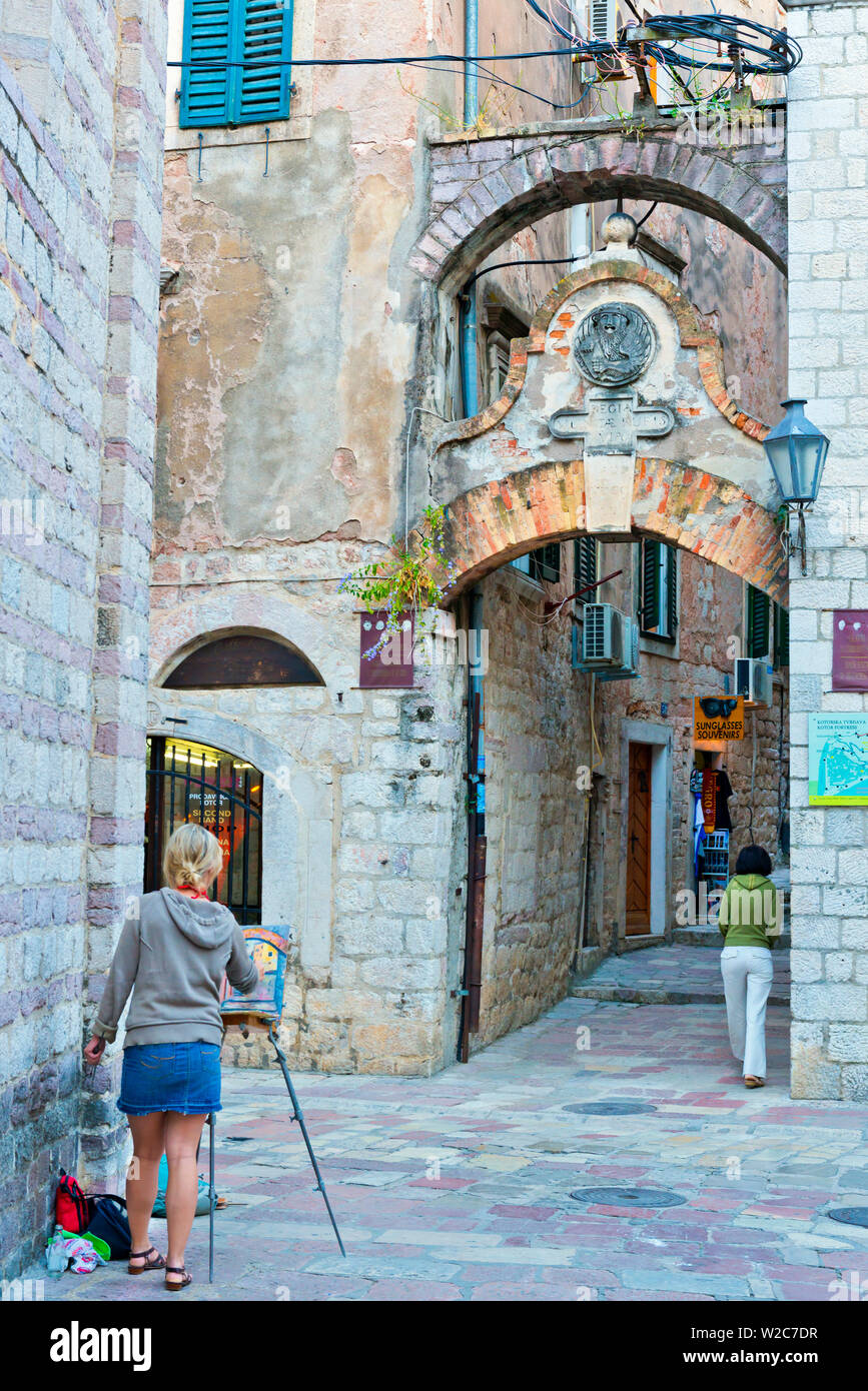 Montenegro, Bay of Kotor, Kotor, Old Town, Stari Grad Stock Photo - Alamy