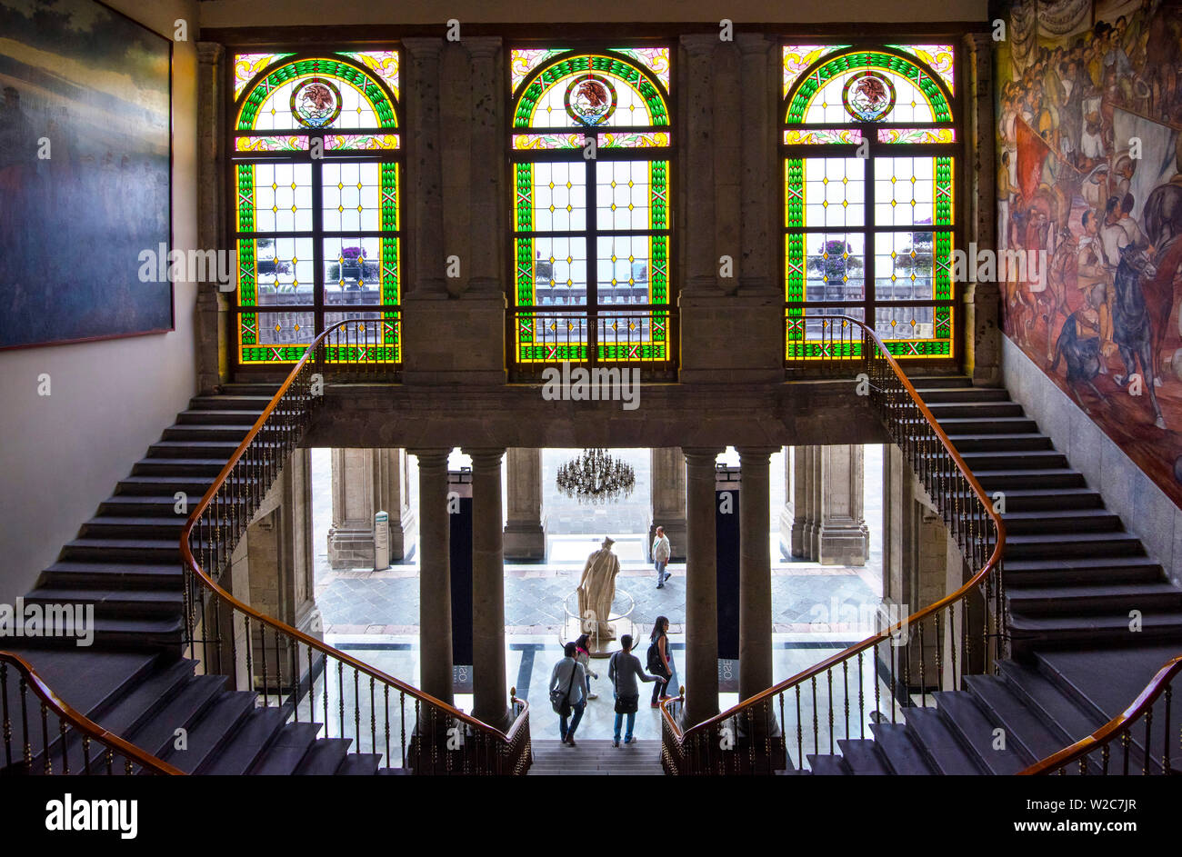Mexico, Mexico City, Chapultepec Castle, Entrance To The Palace ...