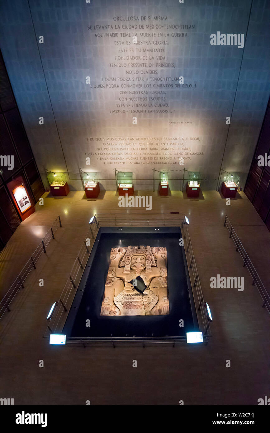 Mexico, Mexico City, Aztec, Templo Mayor Museum, Tlaltecuhtli Monolith ...