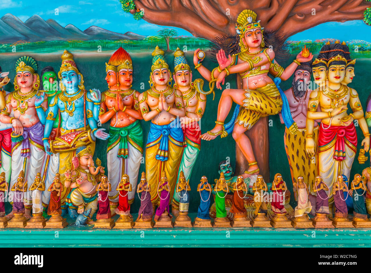 Hindu temple interior inside hi-res stock photography and images - Alamy
