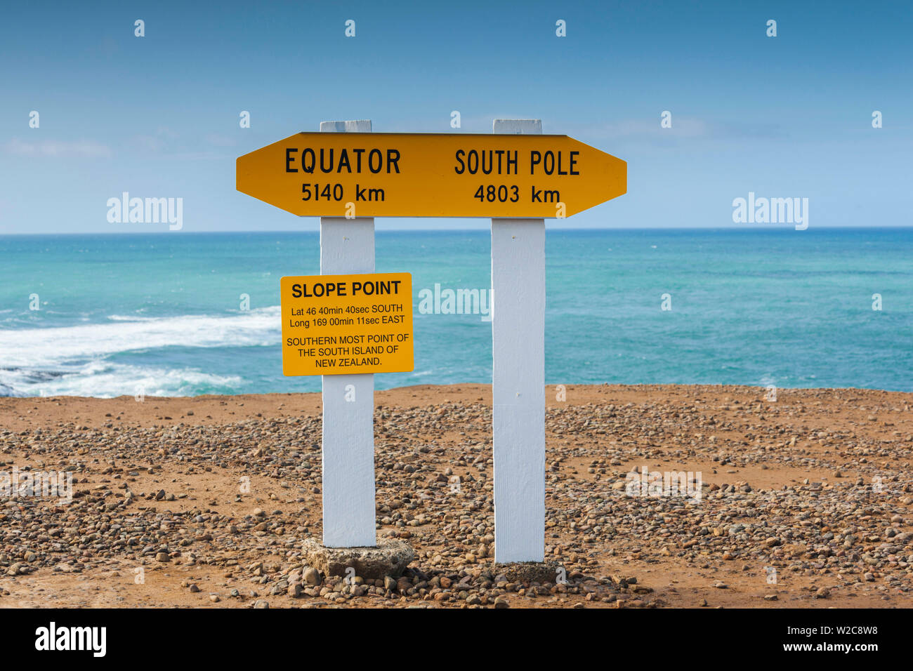 New Zealand, South Island, Southland, The Catlins, Slope Point ...