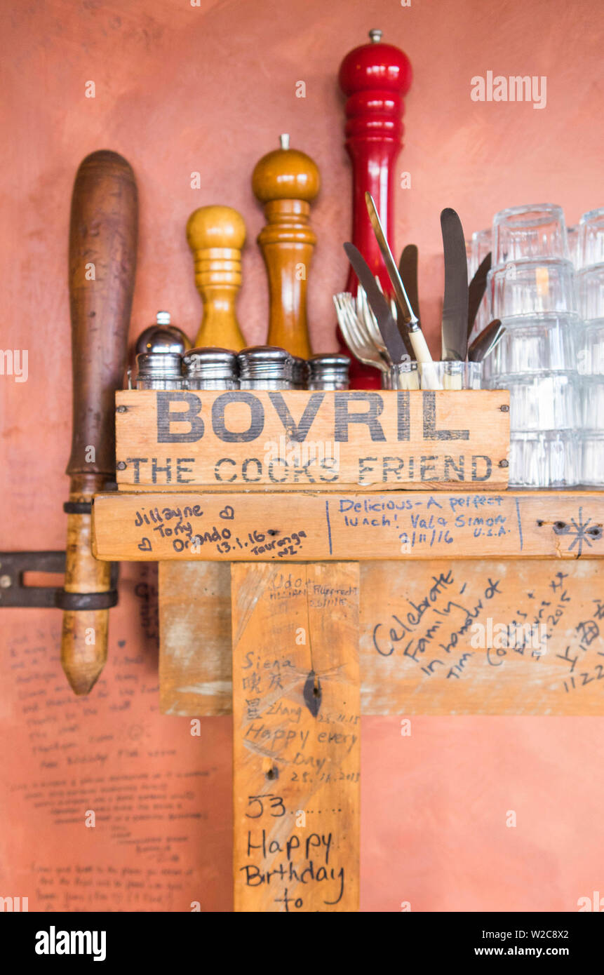 New Zealand, South Island, Otago, Moeraki, Fleur's Place, one of the ...