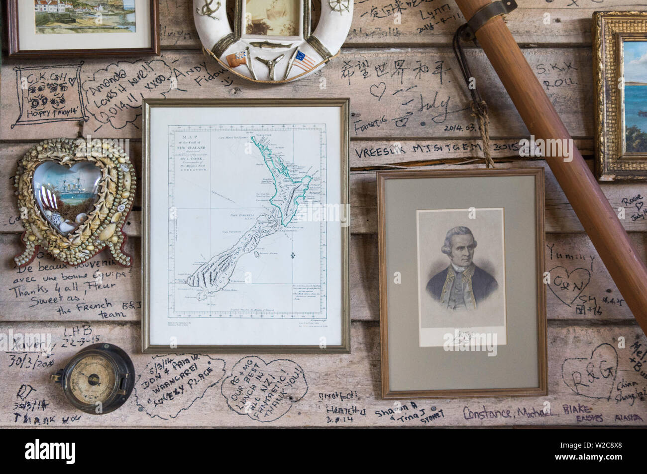New Zealand, South Island, Otago, Moeraki, Fleur's Place, one of the ...