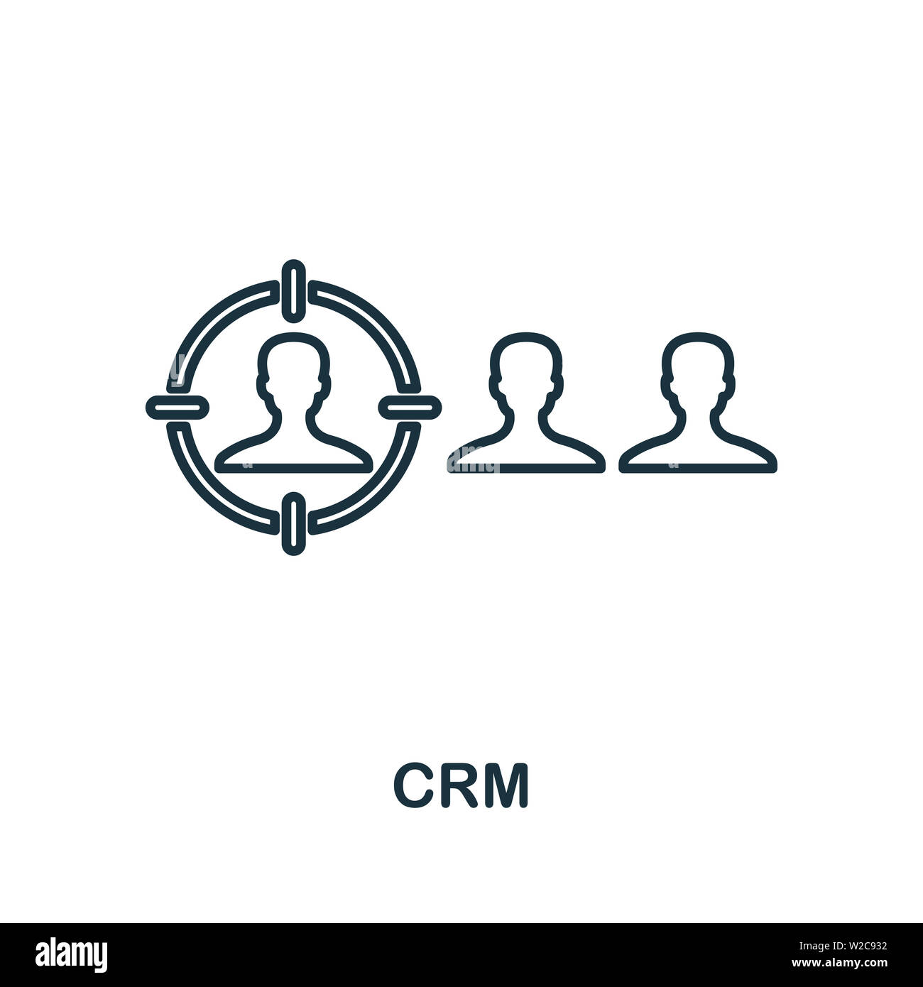 Crm Outline Icon Thin Line Concept Element From Business Management