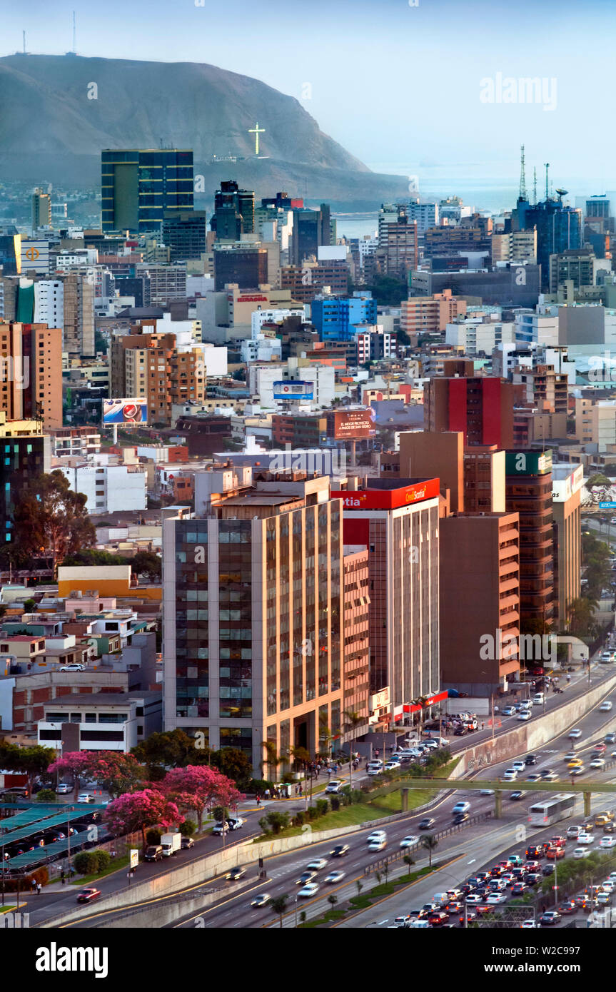 Peru, Lima, San Idsidro, Business District, Miraflores District In The ...