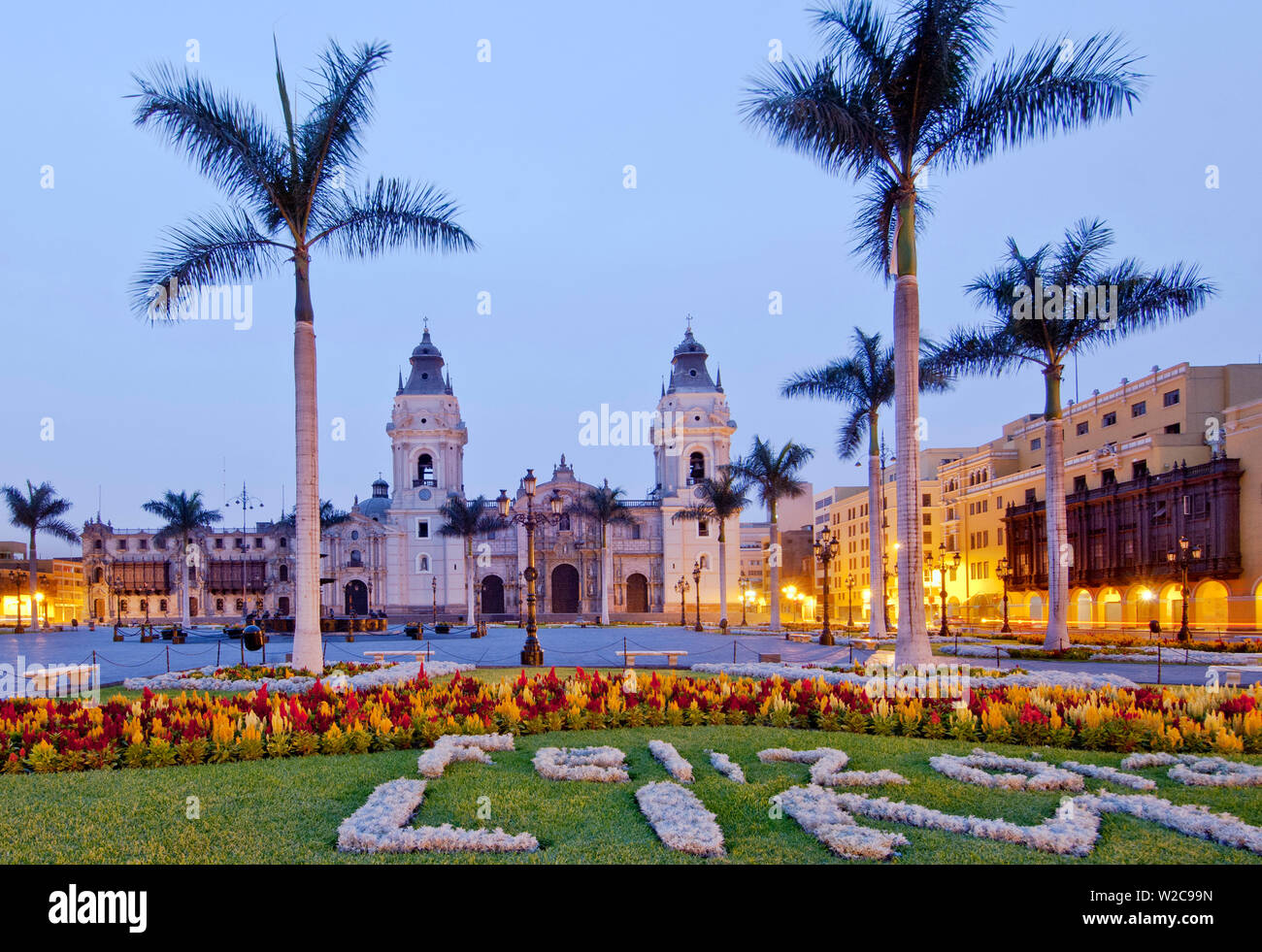 Peru, Lima, Cathedral Of Lima, 16th Century, Plaza Mayor, Plaza de ...