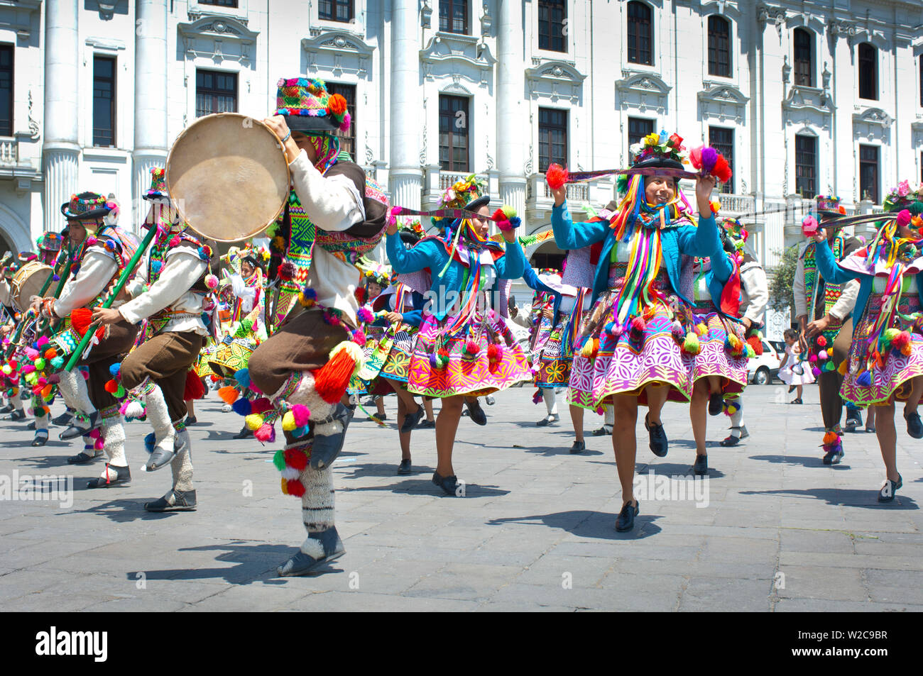 Peru, Lima, San Martin Square, Ayacuchano Carnival, Ayacucho Region ...