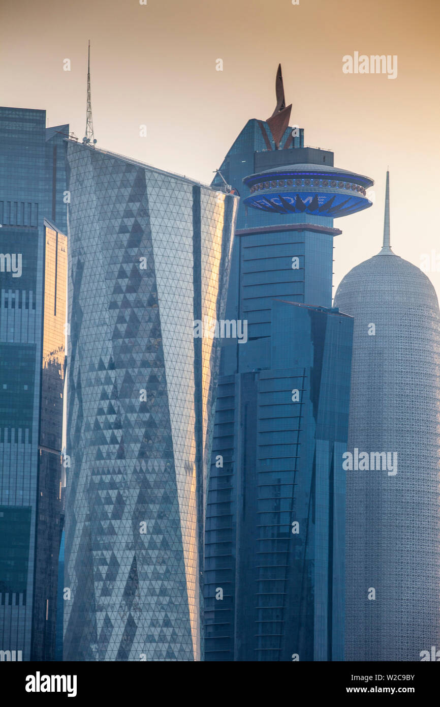 Qatar, Doha, West Bay buildings Stock Photo - Alamy