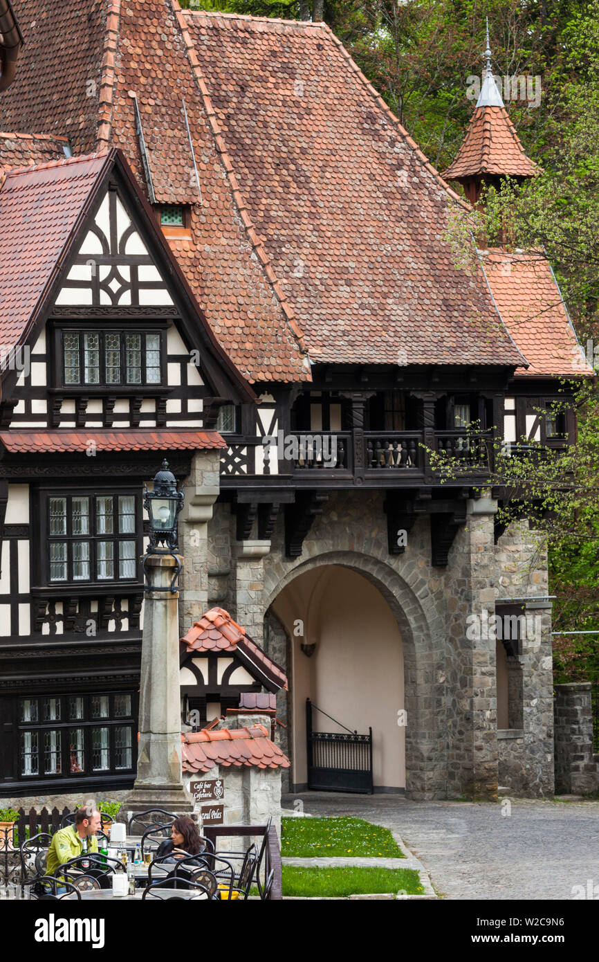 Romania, Transylvania, Sinaia, Peles Castle-area, palace buildings ...