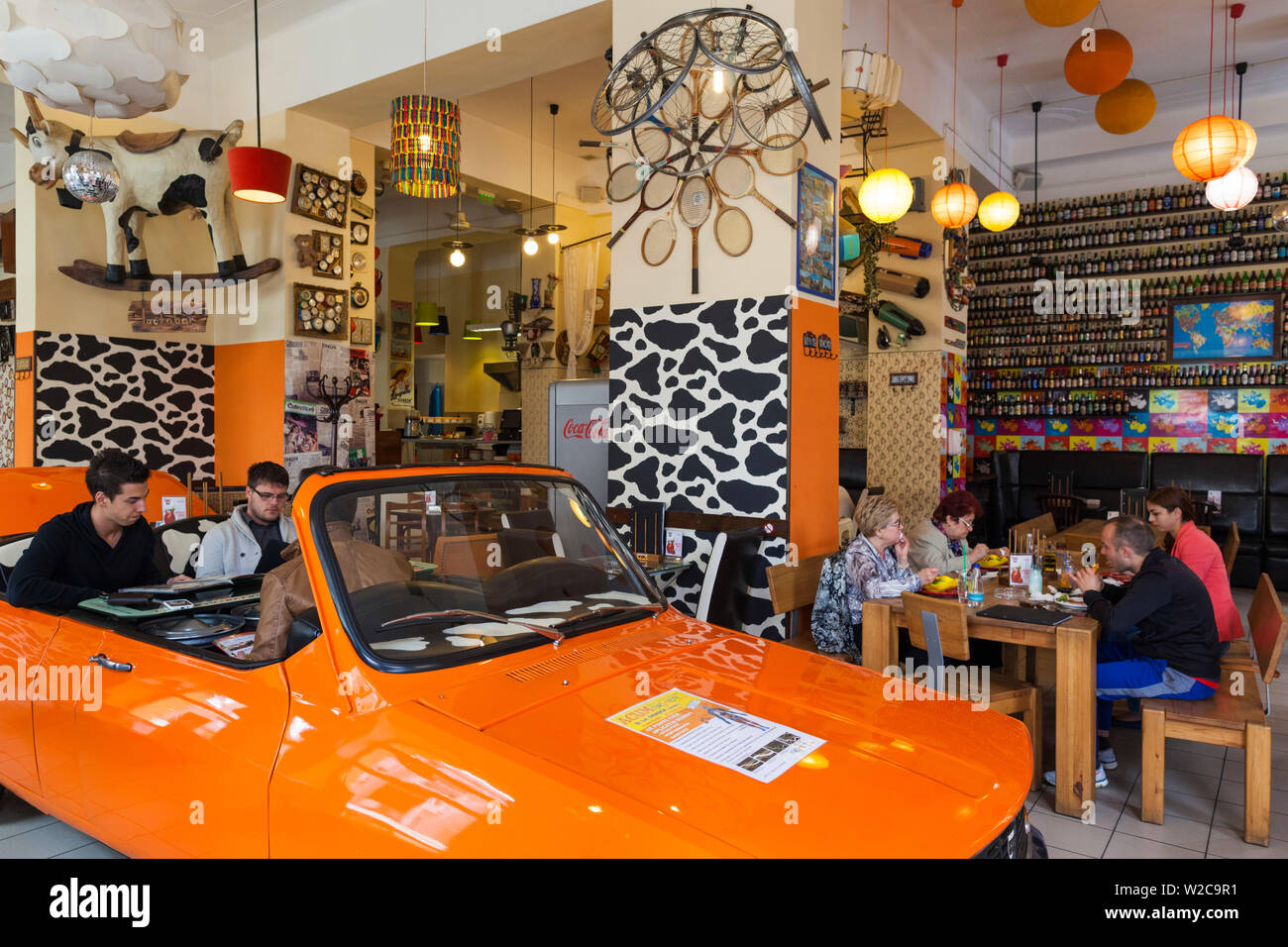 Romania, Crisana Region, Oradea, Lactobar, retro-bistro restaurant ...