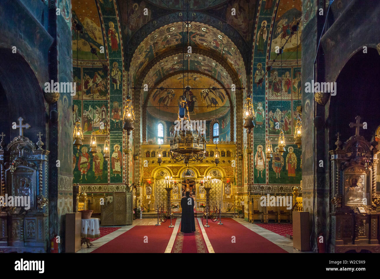 Romania, Black Sea Coast, Constanta, Orthodox Cathedral, interior Stock ...