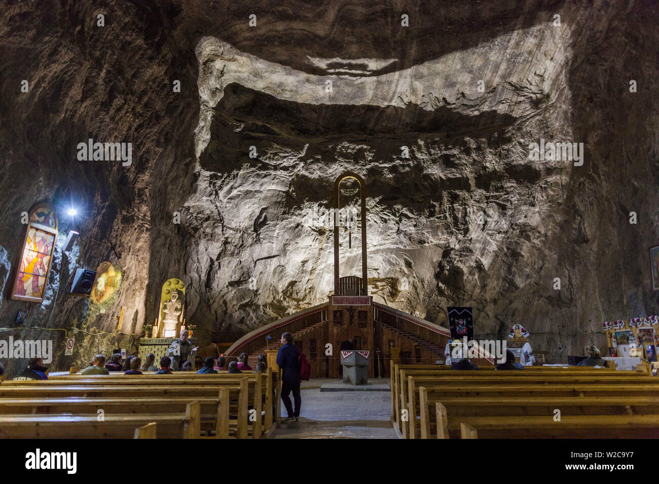 Romania, Transylvania, Praid, Praid Salt Mine, mine church Stock Photo ...