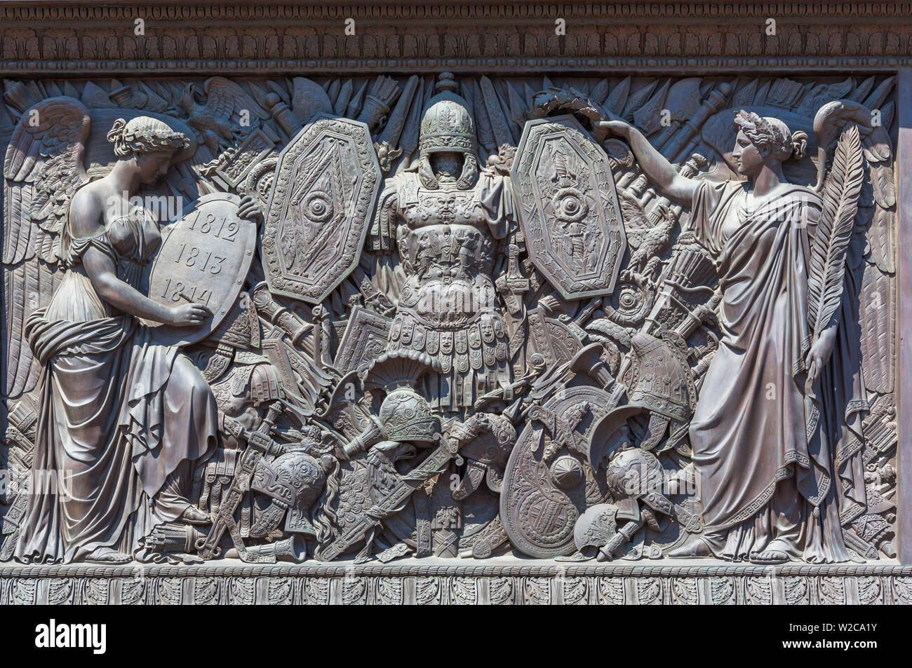 Alexander Column, Palace Square, Saint Petersburg, Russia Stock Photo ...