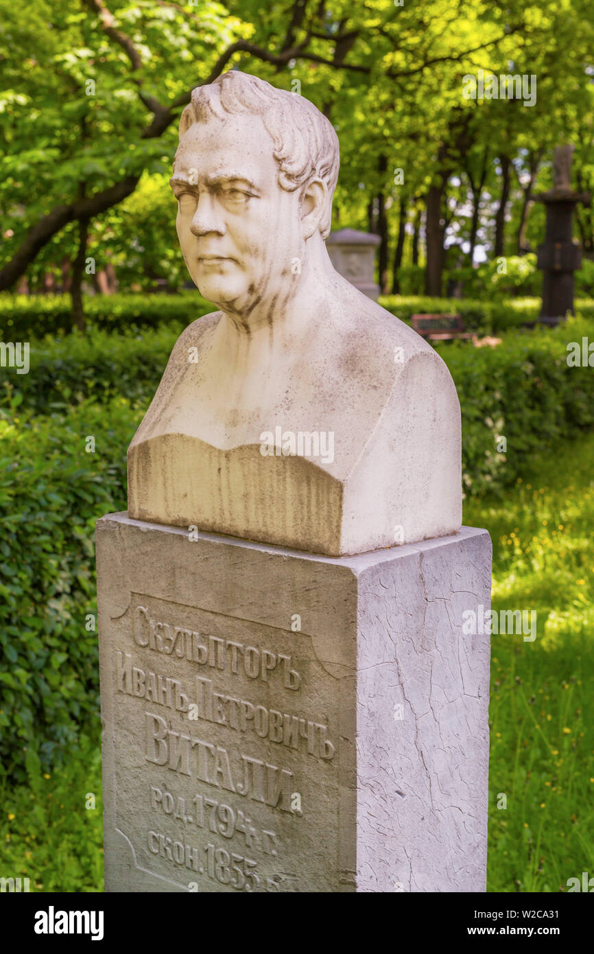Grave of sculptor Ivan Vitali, Tikhvin Cemetery, Alexander Nevsky Lavra ...