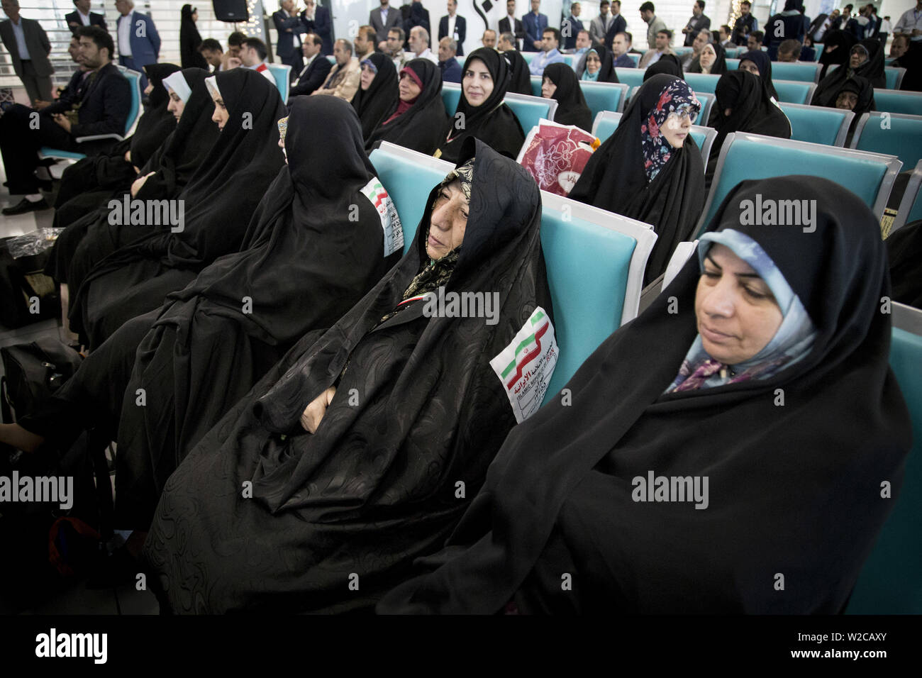 Tehran, Tehran, IRAN. 8th July, 2019. Iranian Muslims ready to board a ...