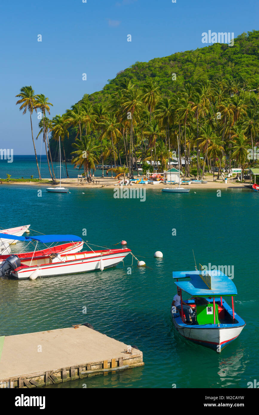 Caribbean, St Lucia, Marigot, Marigot Bay Stock Photo - Alamy