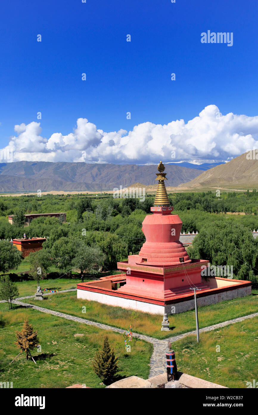 Stupa, Samye Monastery (Samye Gompa), Dranang, Shannan Prefecture ...