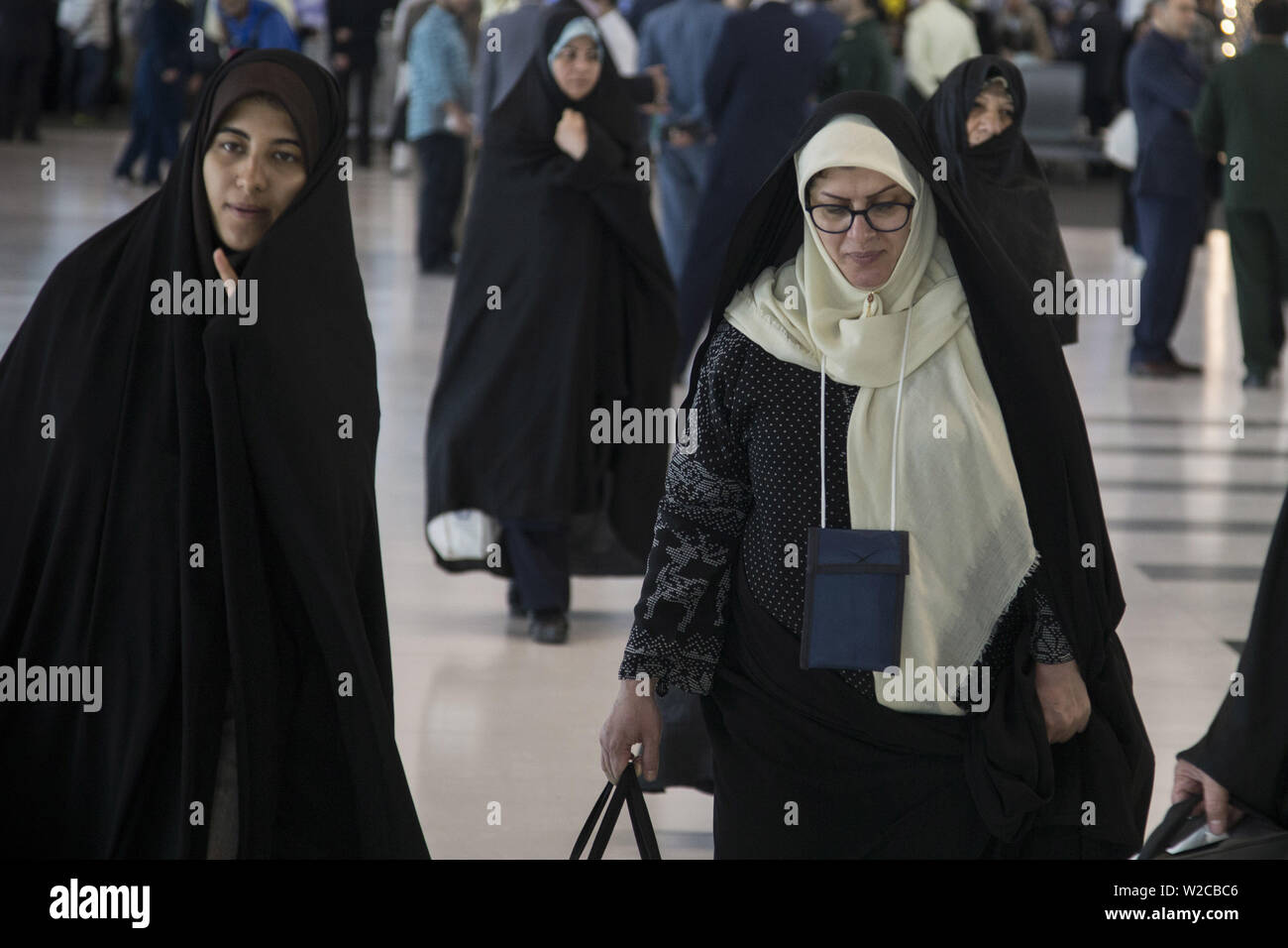 Tehran, Tehran, IRAN. 8th July, 2019. Iranian Muslims ready to board a ...