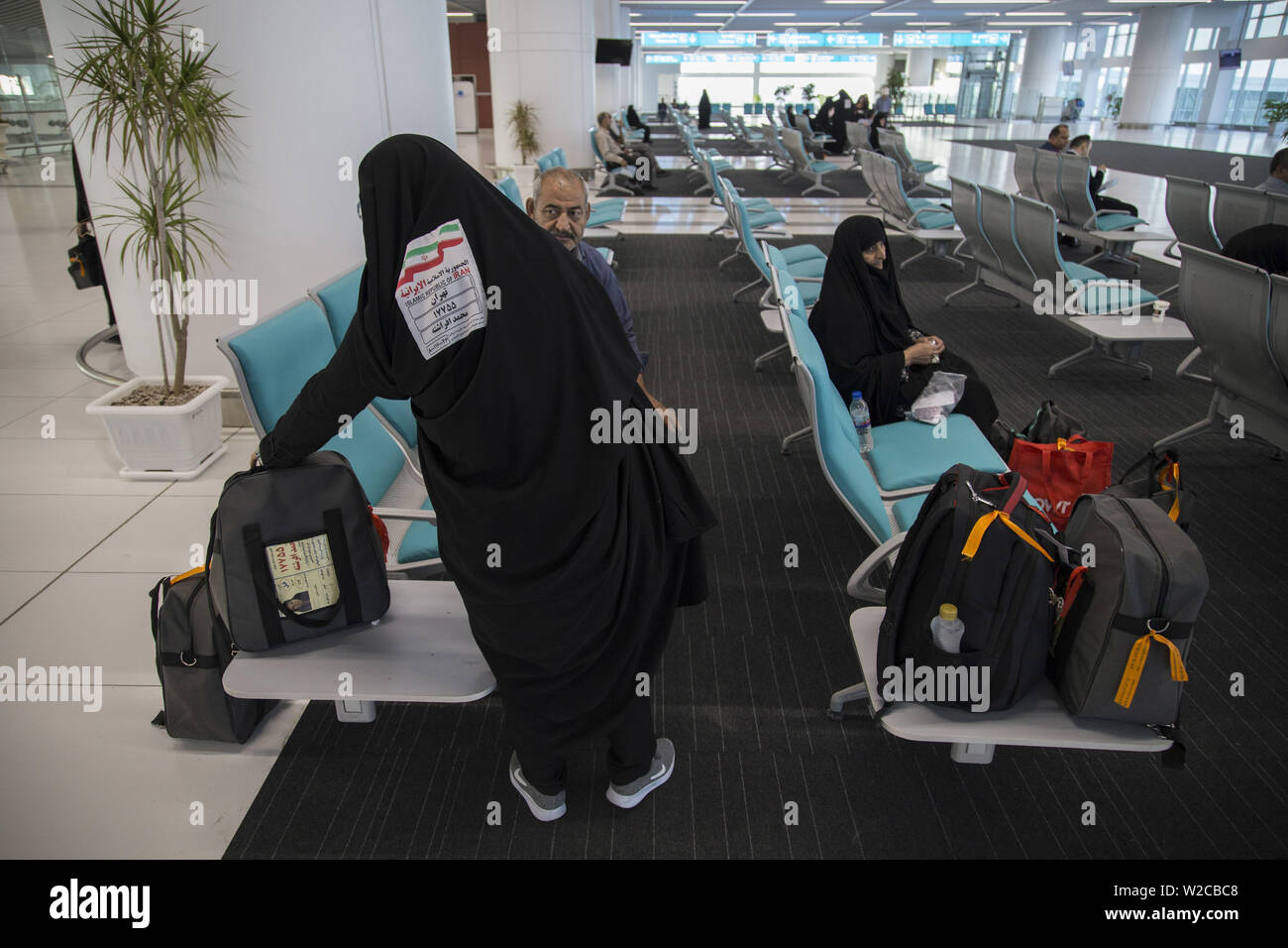 Tehran, Tehran, IRAN. 8th July, 2019. Iranian Muslims ready to board a ...
