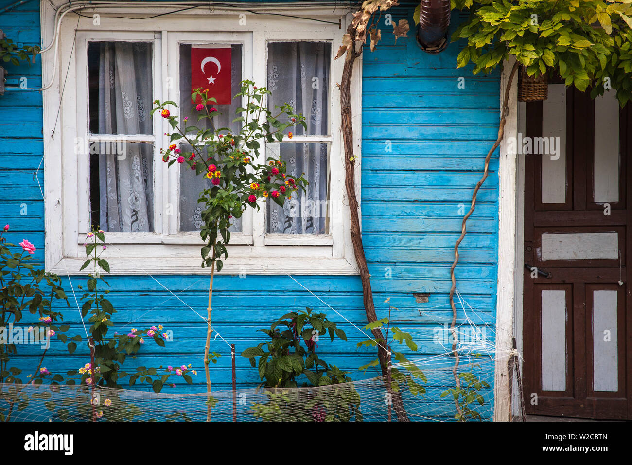 Turkey, Istanbul, Sultanahmet, Historic Ottoman wooden house Stock ...