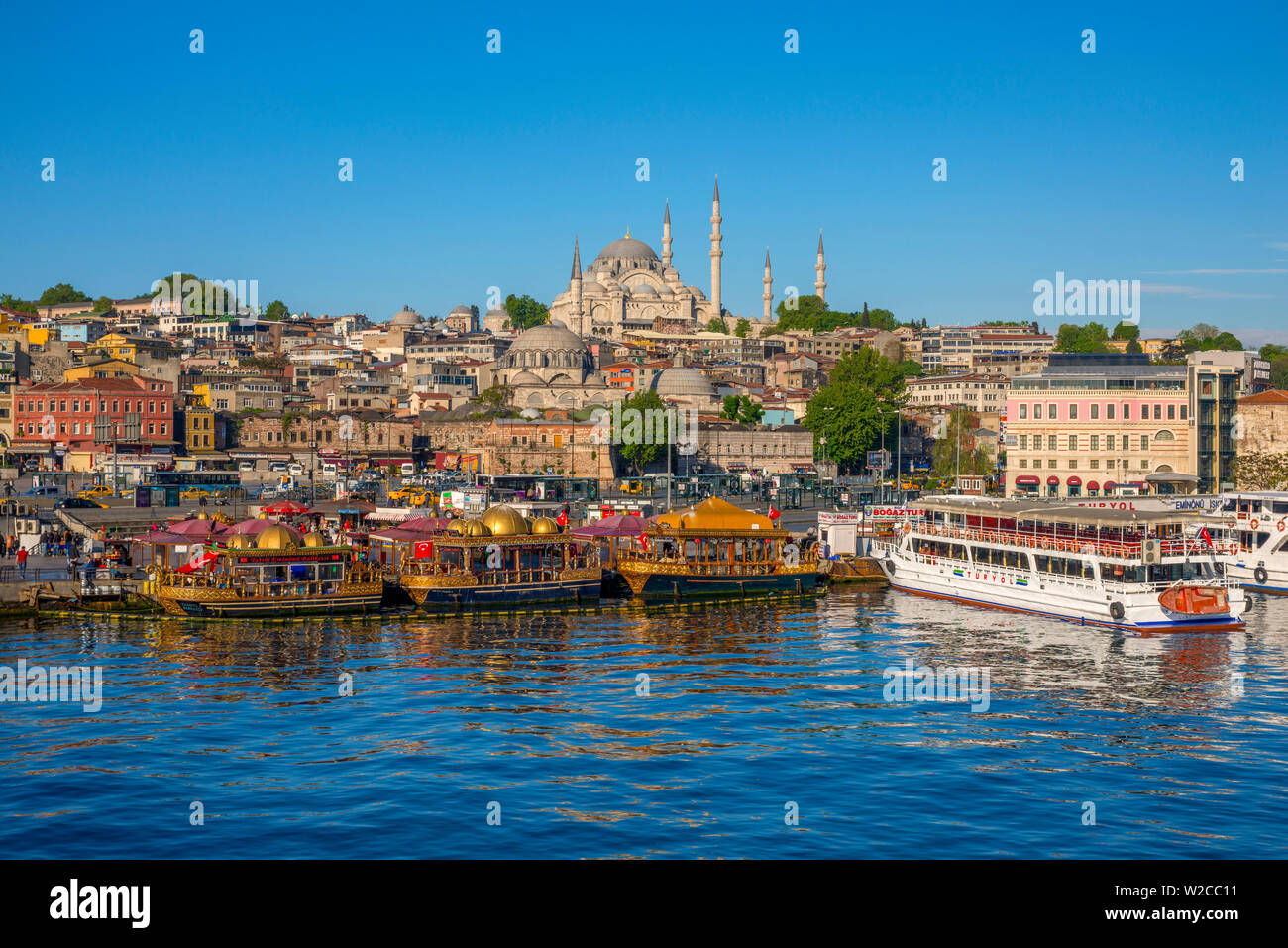 Turkey, Istanbul, Sultanahmet, The Golden Horn, Suleymaniye Mosque ...