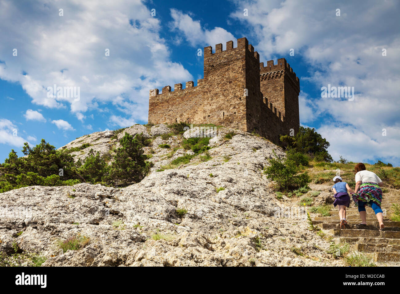 Ukraine, Crimea, Sudak, Genoese fortress Stock Photo - Alamy